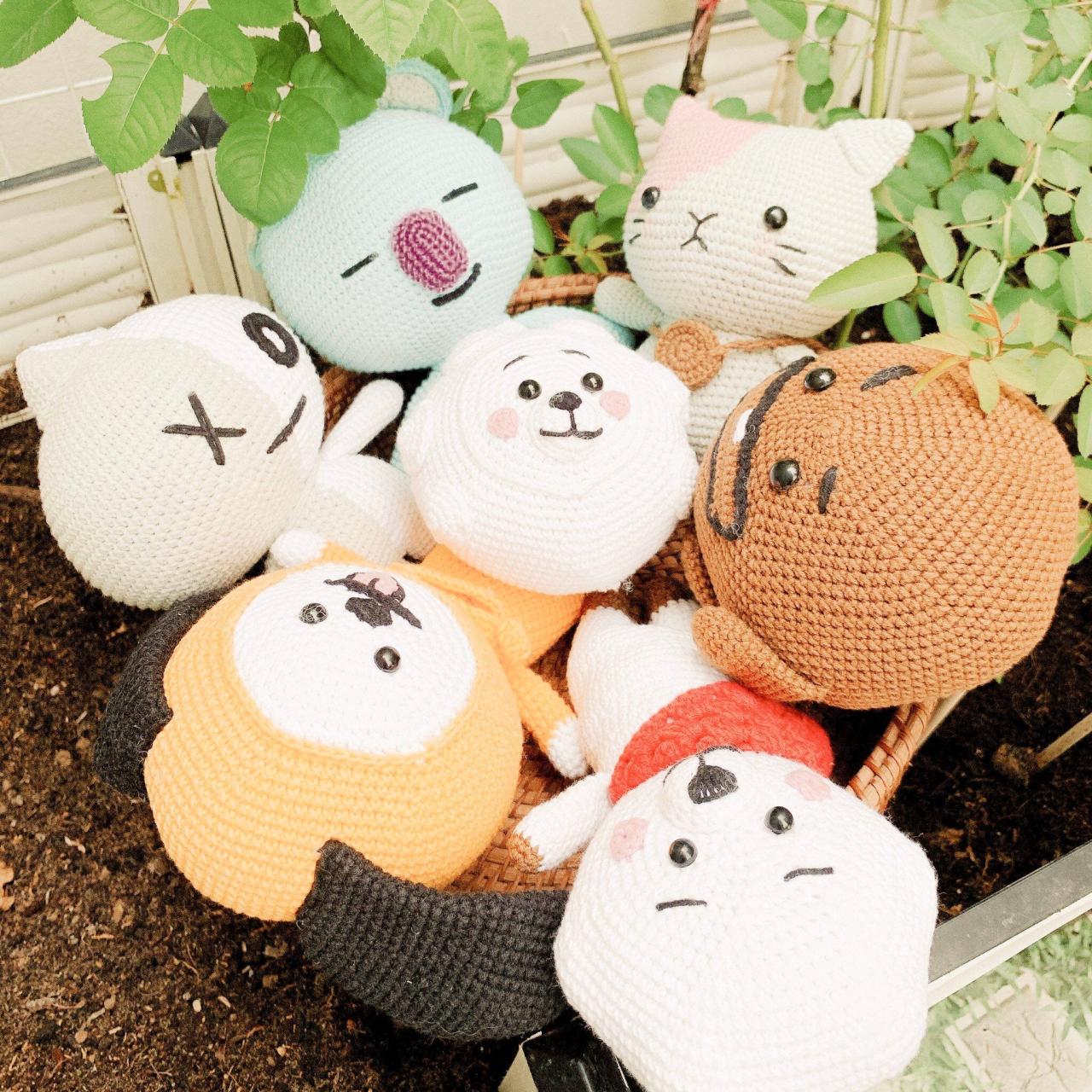 8in1 Bt21 Crochet Pattern, Bts Bangtan Army Korean Band Amigurumi ...