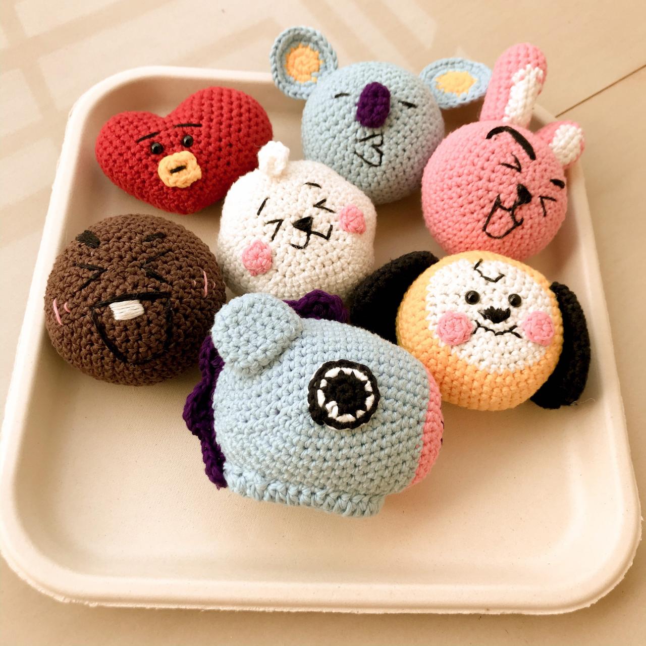 7in1 Bt21 Crochet Pattern, Mini Bts Bt21 Bangtan Army Amigurumi ...