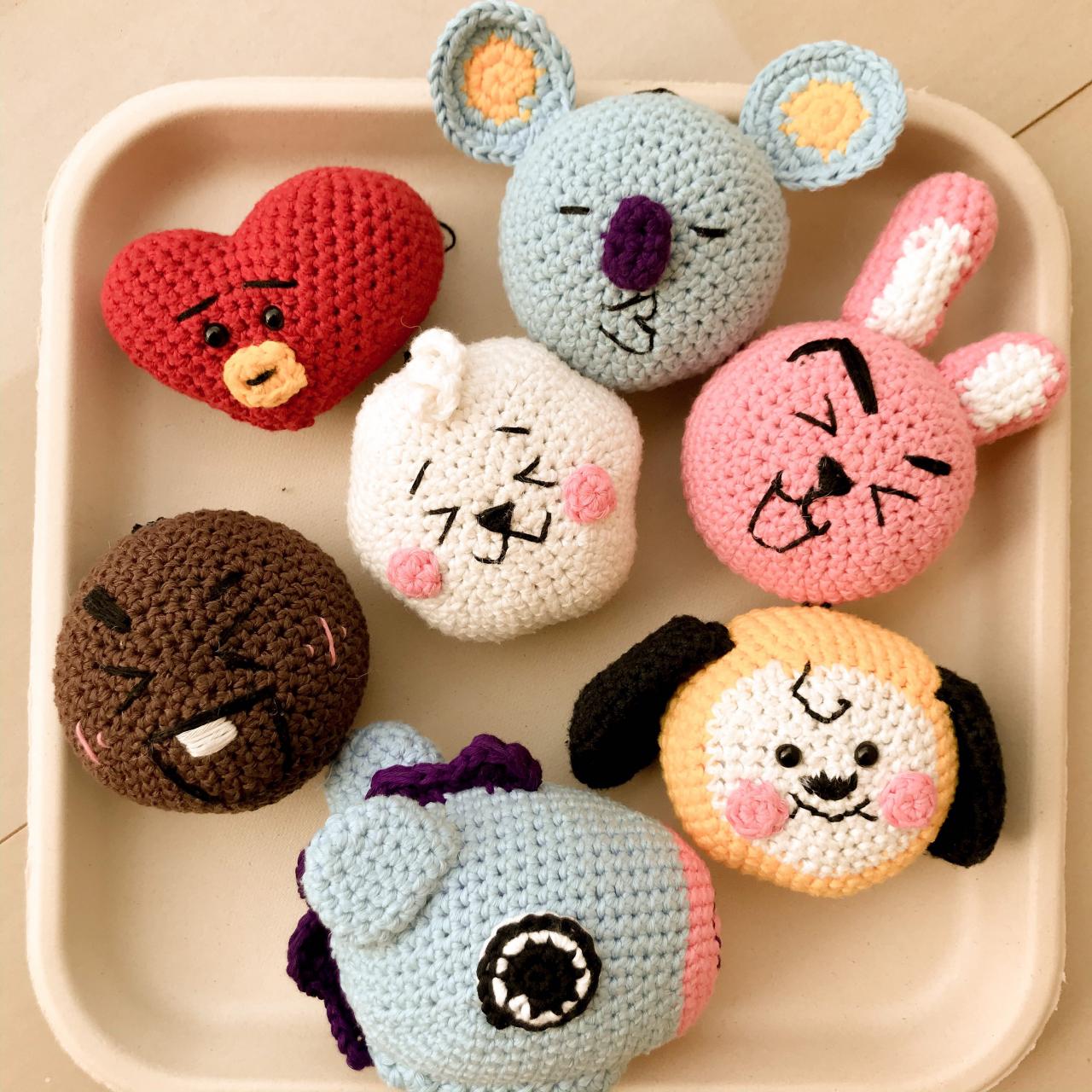 7in1 Bt21 Crochet Pattern, Mini Bts Bt21 Bangtan Army Amigurumi ...