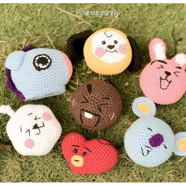 7in1 BT21 Crochet Pattern, Mini BTS BT21 Bangtan Army Amigurumi ...