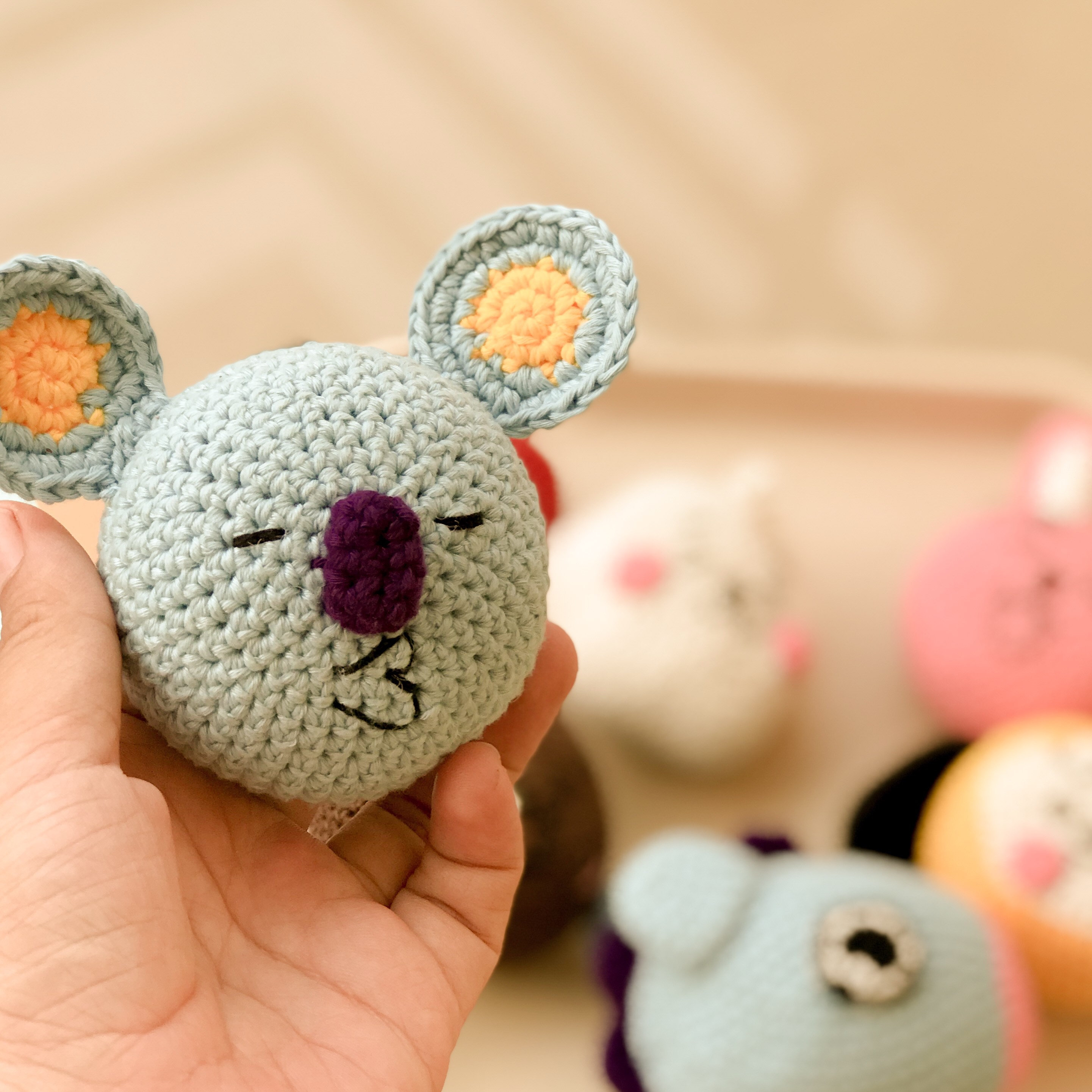 Pdf Crochet Pattern - Mini Koya Bts Bt21 Korean Band, Cute Kaola Key ...
